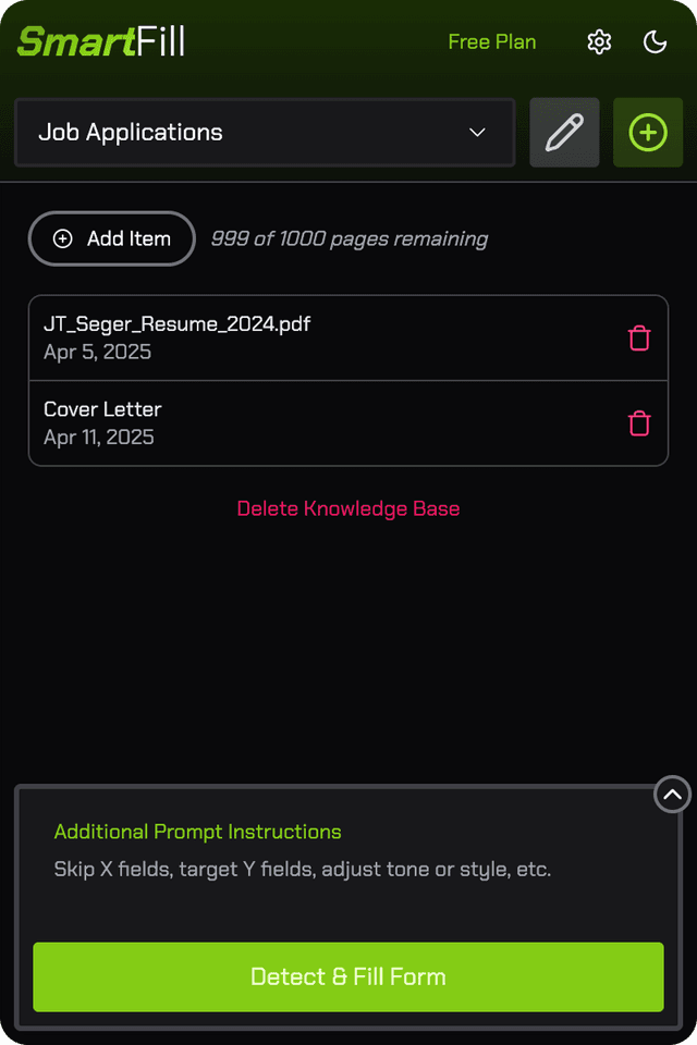 SmartFill.ai - Autofill forms